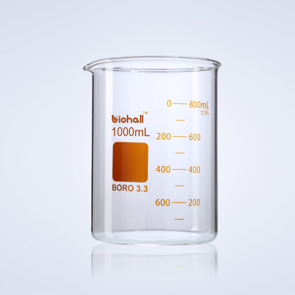 Vaso de Vidrio Graduado Boro 3.3 – BIOHALL – 1000 ML – 3Scientific